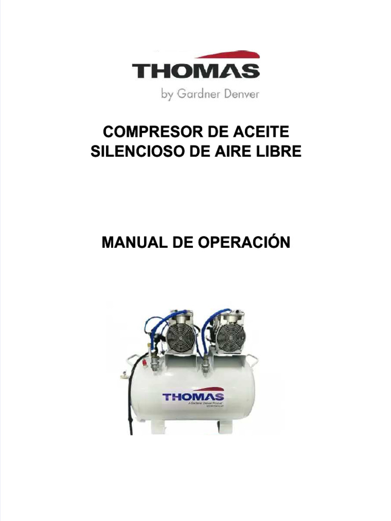 MANUAL Compresor de Aire Thomas 2hp | PDF
