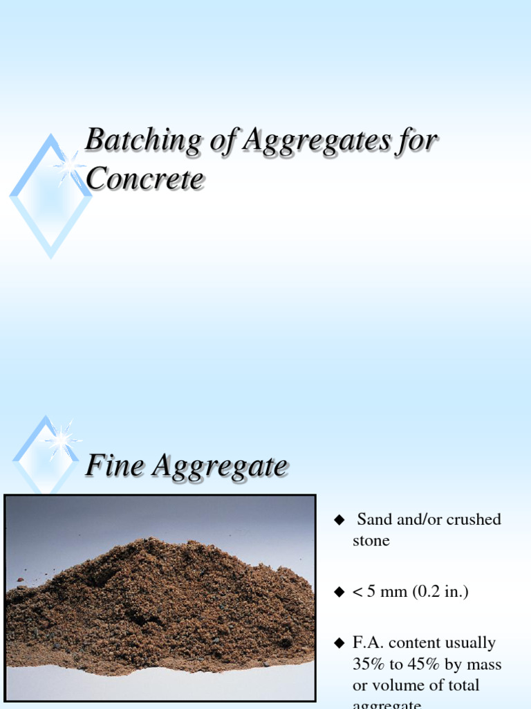 Batching of Aggregates for Concrete.pdf | PDF | Construction Aggregate ...