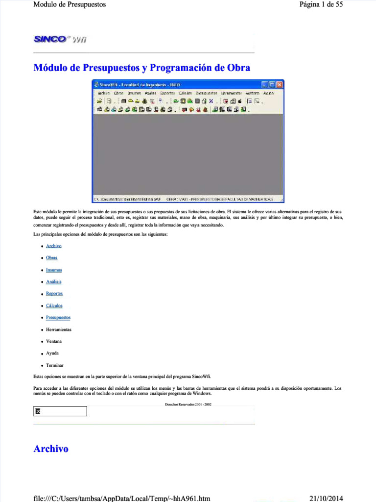PDF Manual Sinco Wfipdf Compress | PDF