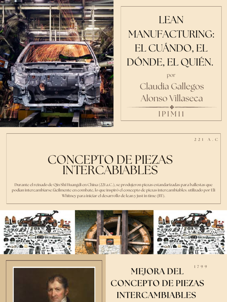 Historia y evolución del Lean Manufacturing | PDF | Lean Manufacturing ...