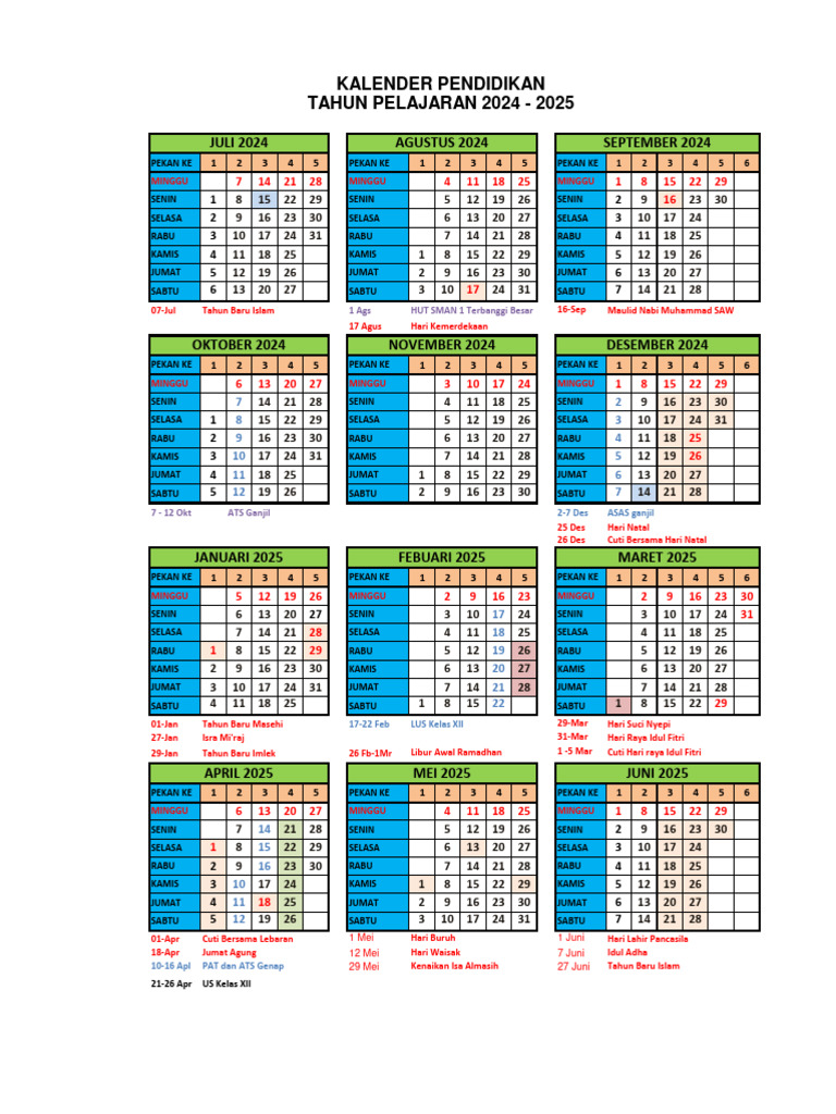 Kalender Pendidikan | PDF