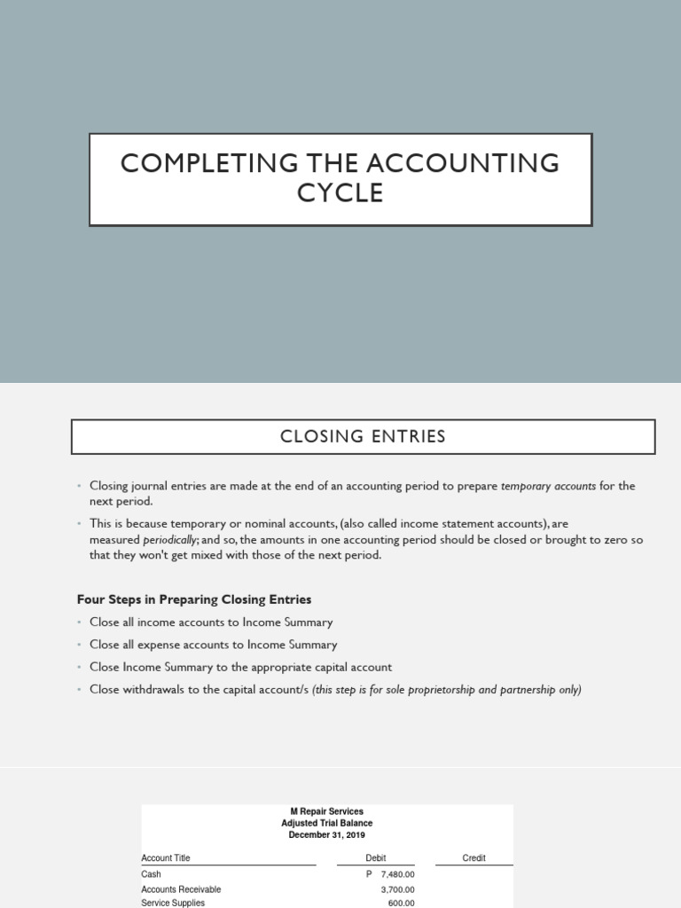 Accounting Cycle Completion | PDF | Debits And Credits | Expense