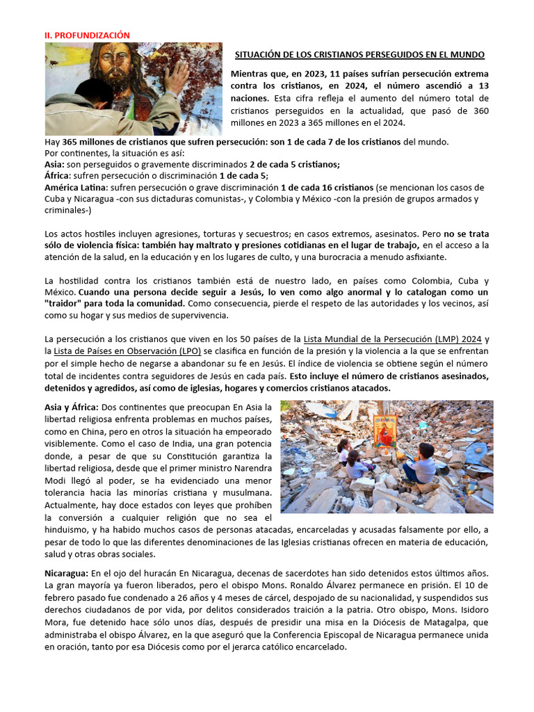 Sesión N°17 (9) La Situación Actual de Los Cristianos Perseguidos en El ...
