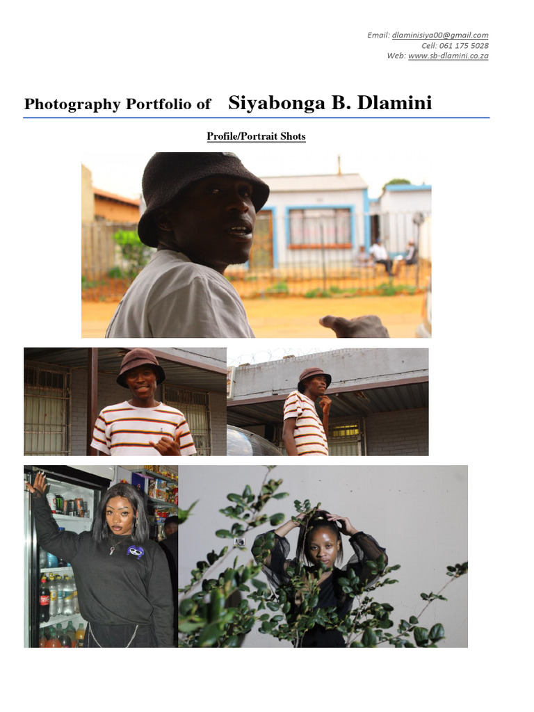 Siyabonga Dlamini Photography Portfolio | PDF