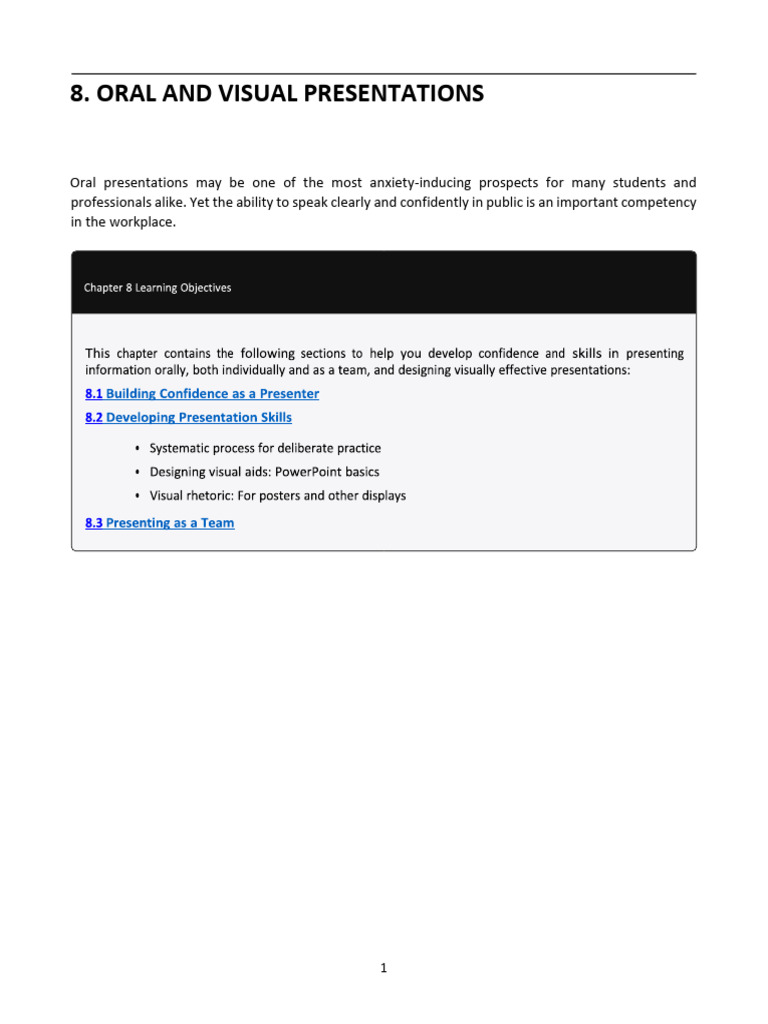 Technical Writing Essentials Chapter 8 | PDF | Public Speaking ...