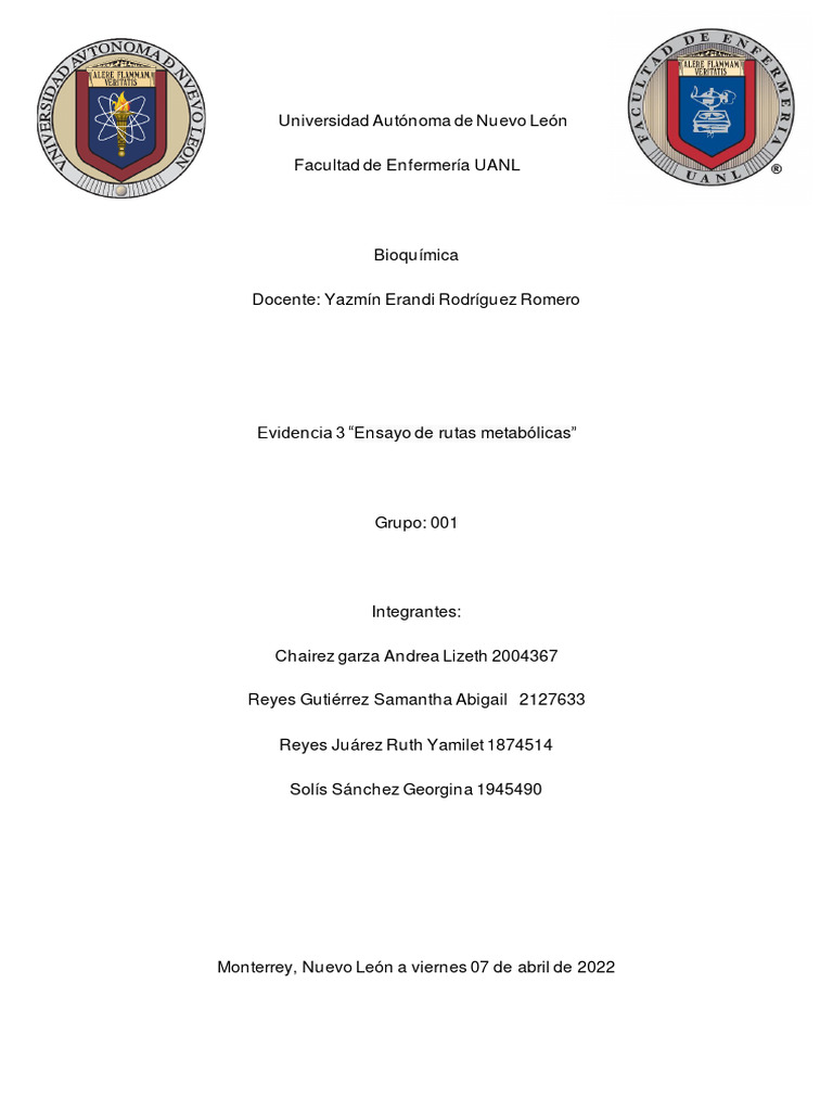 Bioca Evid 3 | PDF | Metabolismo | Adn