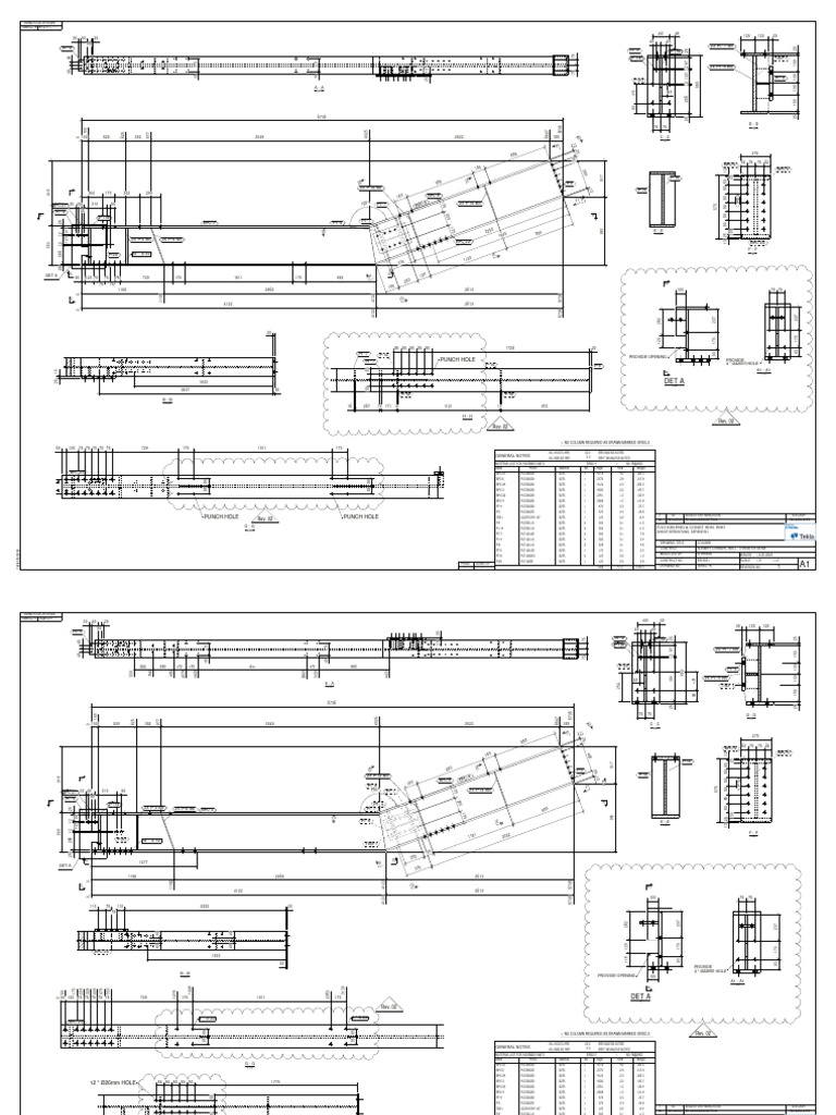 Tekla Structures Fabrication Drawing | PDF