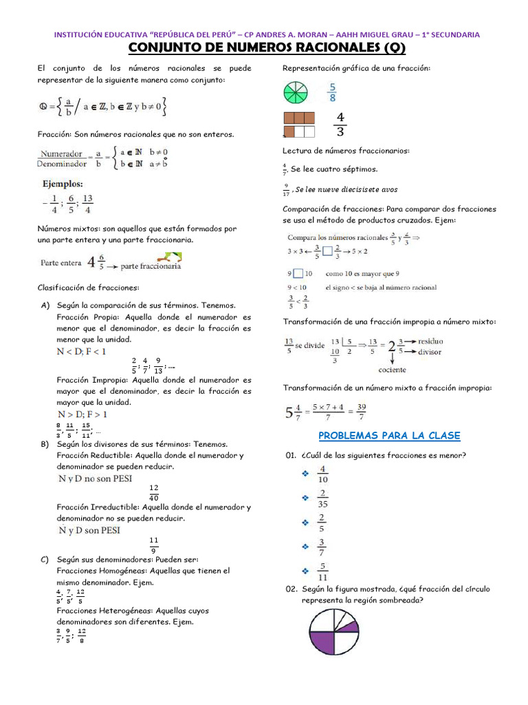 Conjunto de Numeros Racionales | PDF | Matemáticas | Conceptos matemáticos