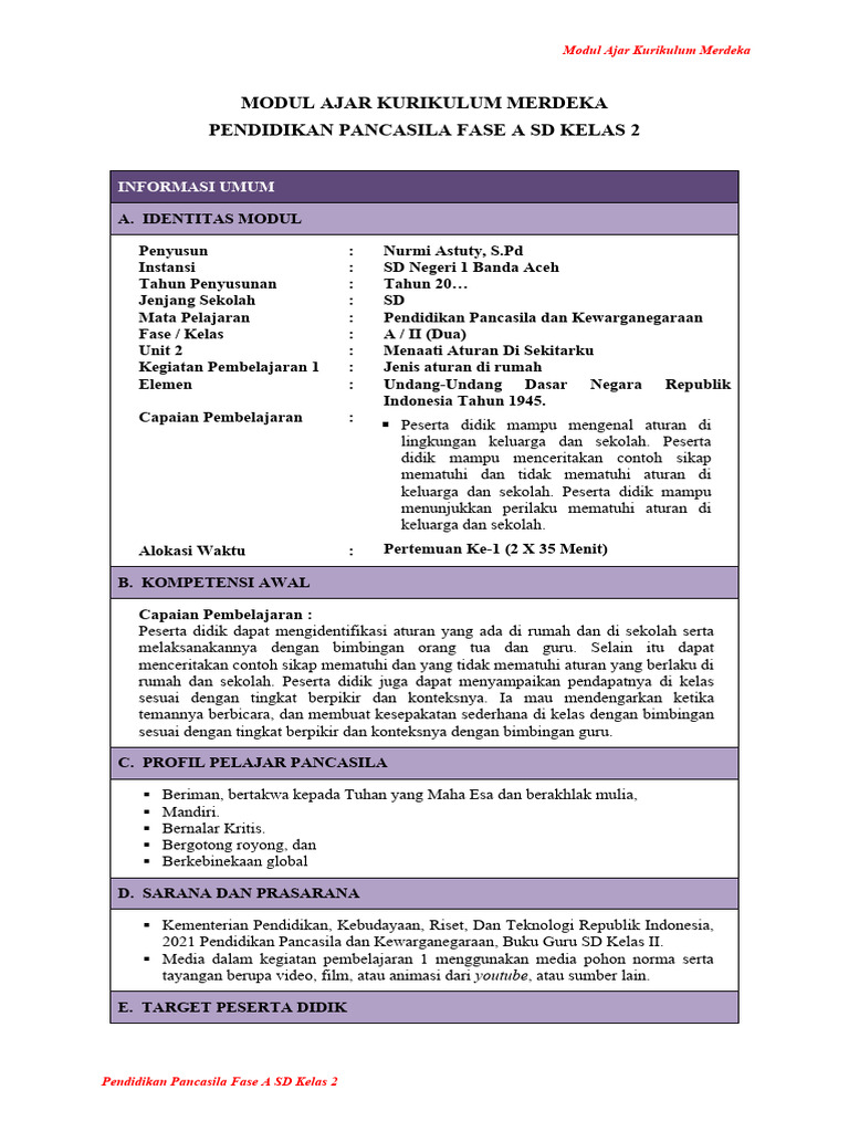 BAB 2 - MA PPKN Kls 2 | PDF