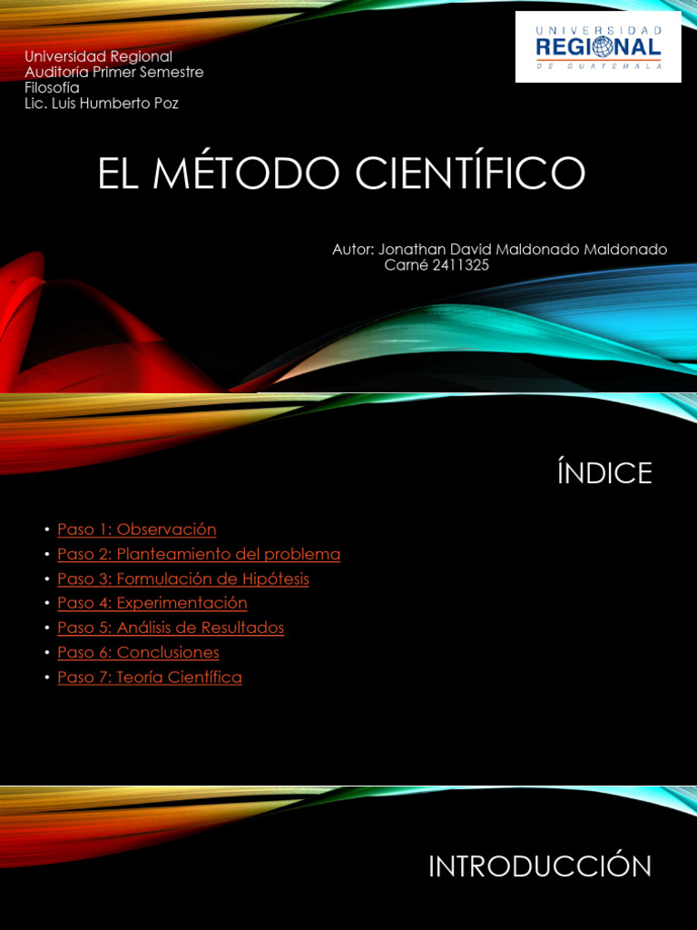 El Método Científico Pdf Experimentar Hipótesis