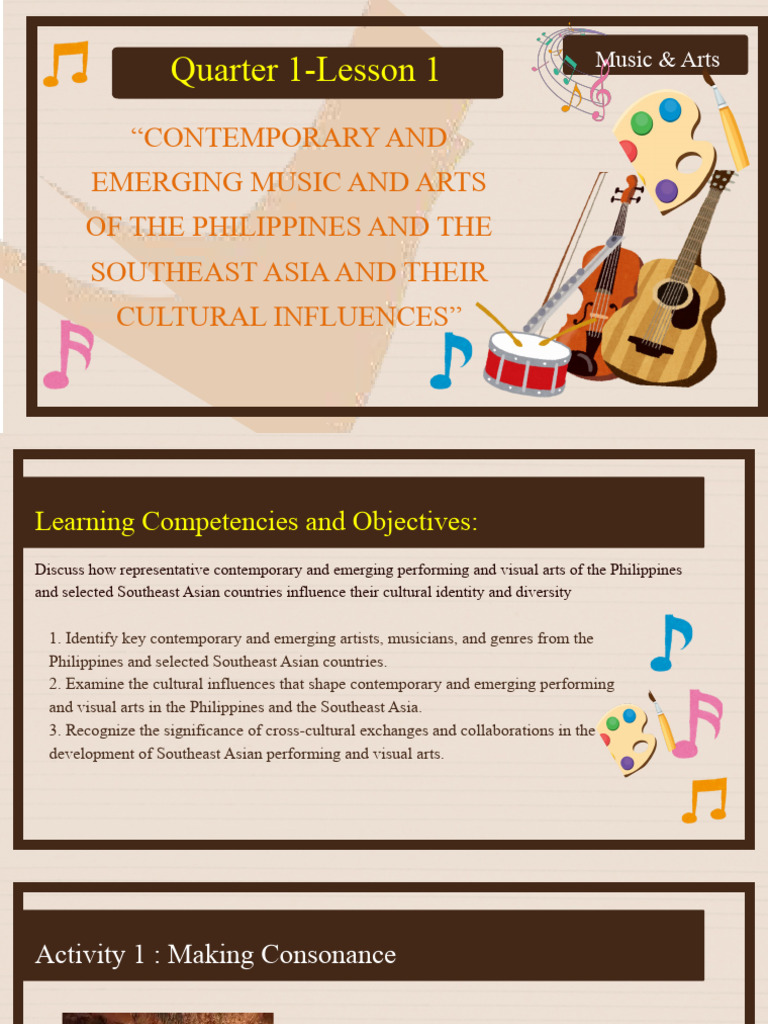 Music and Arts Lesson 1 - Week 1 and 2 | PDF | The Arts | Performing Arts