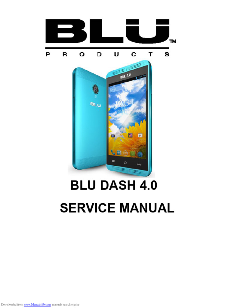 BLU Dash 4.0 Service Manual Guide | PDF | Electrical Connector | Booting