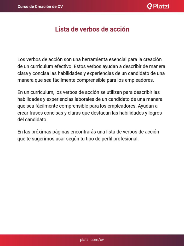 Verbos-De-Accion | PDF | Planificación | Plan de estudios