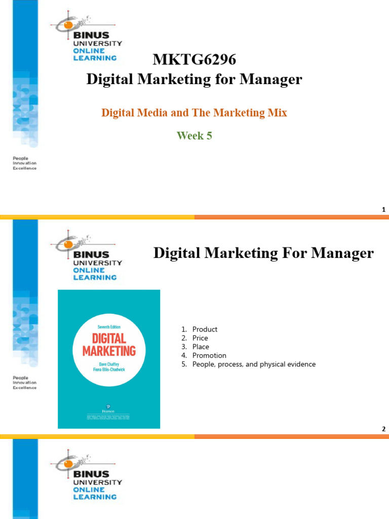 PPT5 DigitalMediaandTheMarketingMix 20240524082940 | PDF | Marketing | Pricing