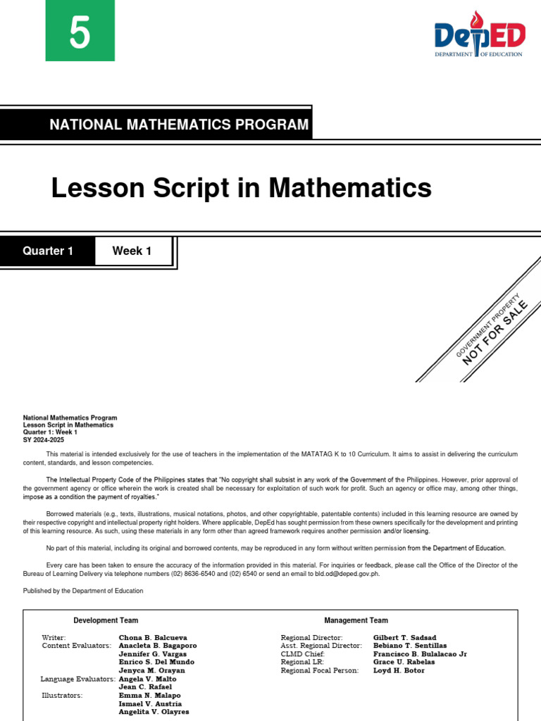 CO 2024 LS Grade 5 NMP Quarter1 Week1 Day2 | PDF