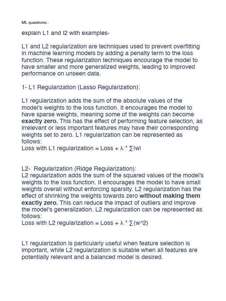 MLquestions | PDF | Cross Validation (Statistics) | Machine Learning