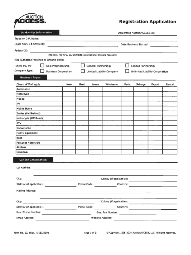 Auction Access Registration App | PDF