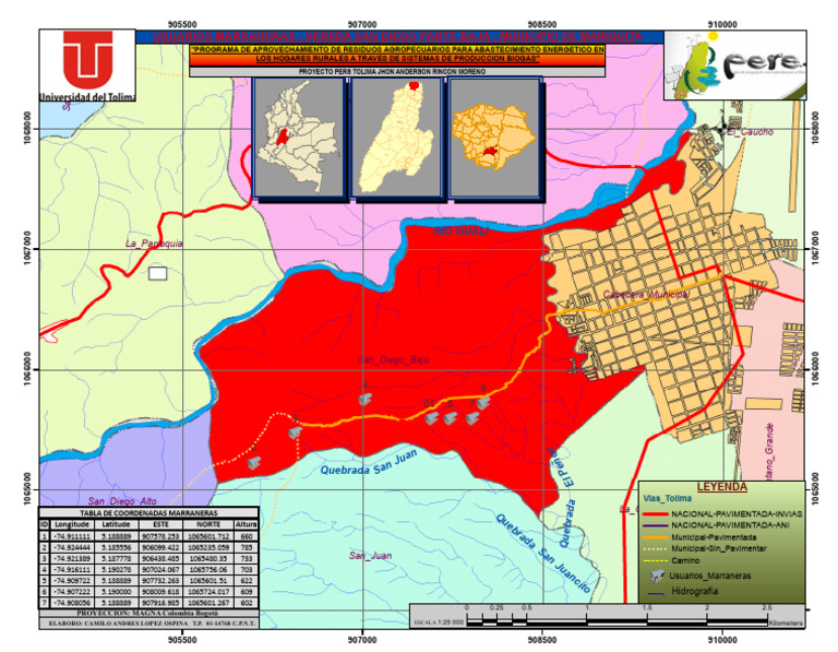 Mapa Mariquita Vereda San Diego Bajo | PDF
