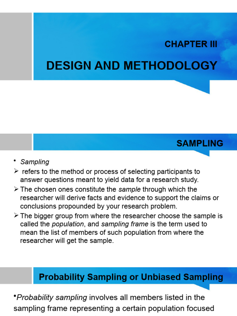 Chapter III | PDF | Sampling (Statistics) | Qualitative Research