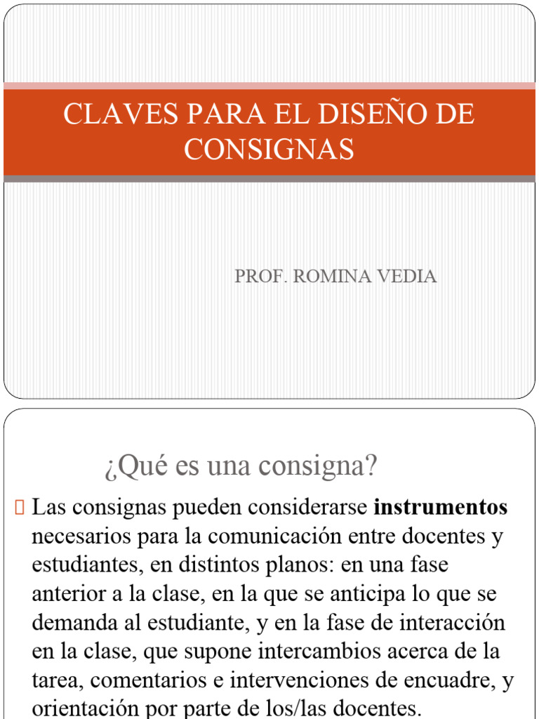 Claves para Diseñar Consignas Efectivas | PDF | Enseñando | Aprendizaje