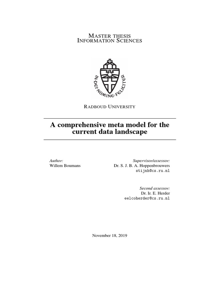 A Comprehensive Meta Model For The | PDF | Data Science | Metadata