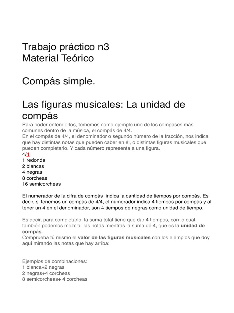 Explicacion Simple Compas Binario | PDF | Ritmo y medidor | Teoría musical