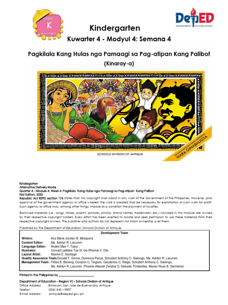 Q4-Module-4-Week-4 Kindergarten | PDF