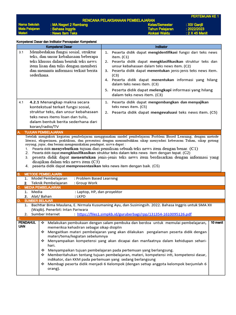 RPP NEW Supervisi | PDF