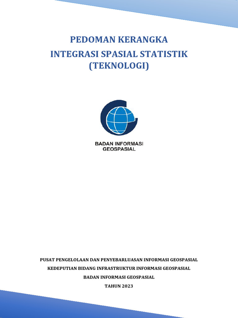 Pedoman Kerangka Integrasi Spasial Statistik Tek | PDF Pedoman Kerangka Integrasi Spasial Statistik Tek | PDF