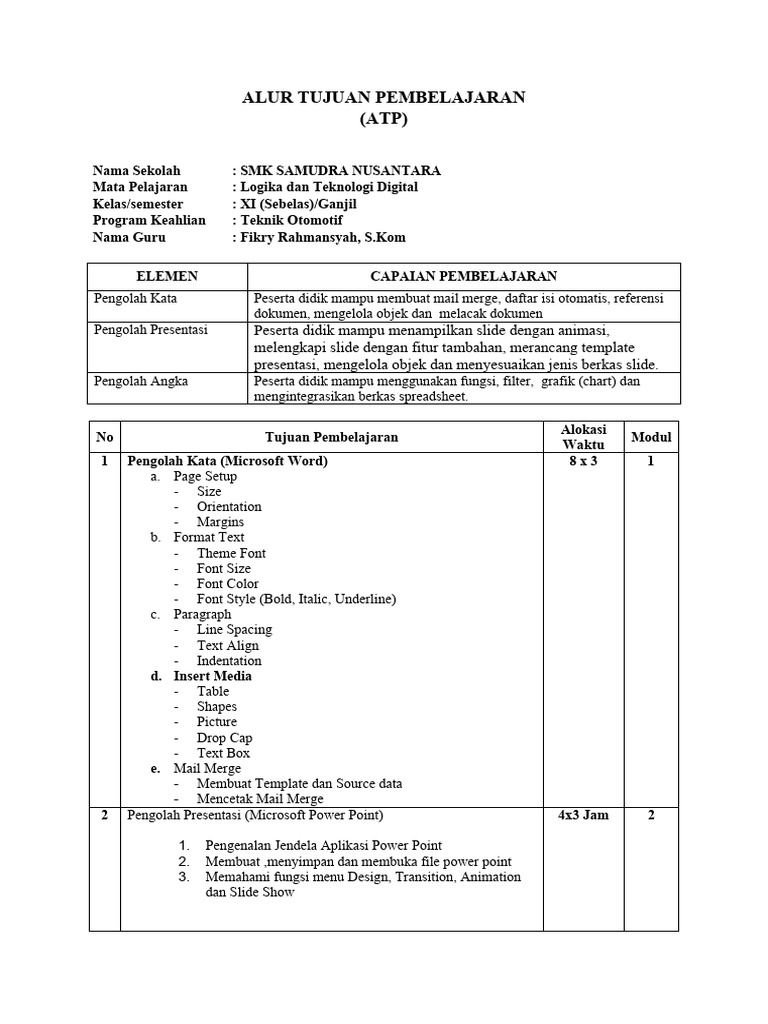 Logika&T.Digital - XI TBSM 2024 | PDF