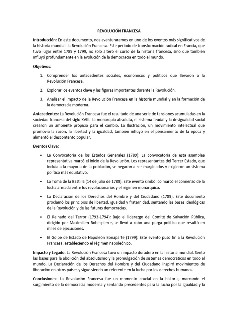 REVOLUCIÓN FRANCESA DOC. | PDF | revolución Francesa | Democracia