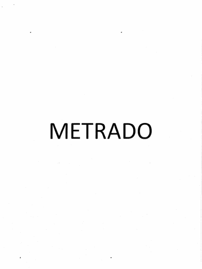 METRADO | PDF