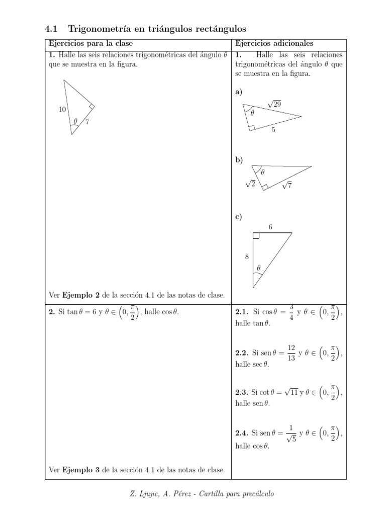 Cartilla 4,1 Precálculo | PDF | Funciones trigonométricas | Geometría