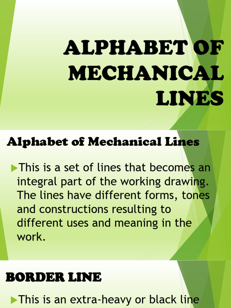5 Alphabet of Mechanical Lines | PDF | Geometry | Euclidean Geometry
