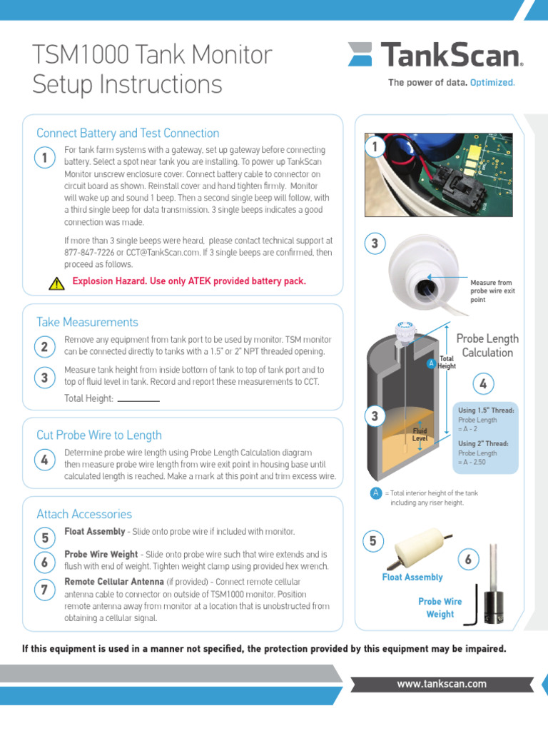 TSM1000-Tank-monitor-Monitor-setup-instr_223-0180_000_REV.F | PDF ...