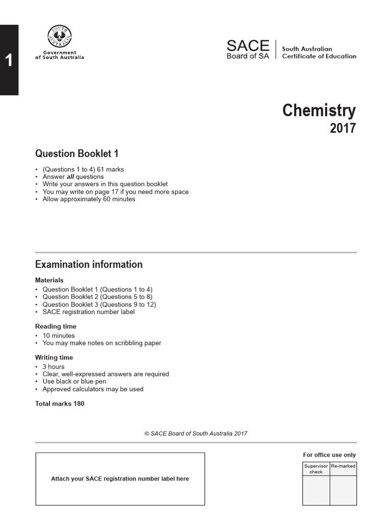 2017 Chemistry Examination Paper | PDF | Catalysis | Triglyceride