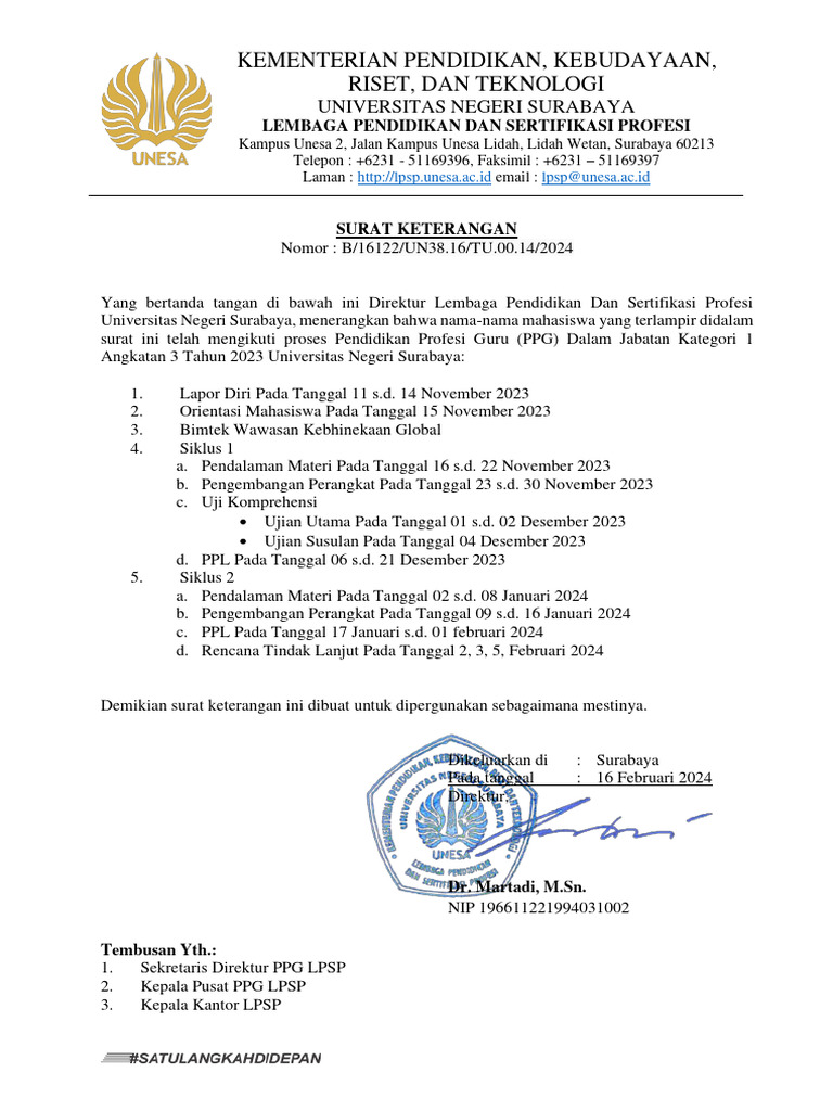 Suket Telah Mengikuti Proses PPG Daljab Kategori I Angkatan 3 Tahun 2023 | PDF