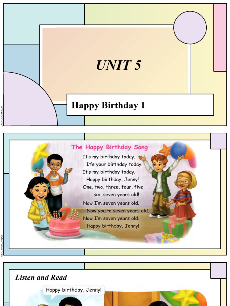 Happy Birthday Unit 5 Activities | PDF | Sports & Recreation | Self ...