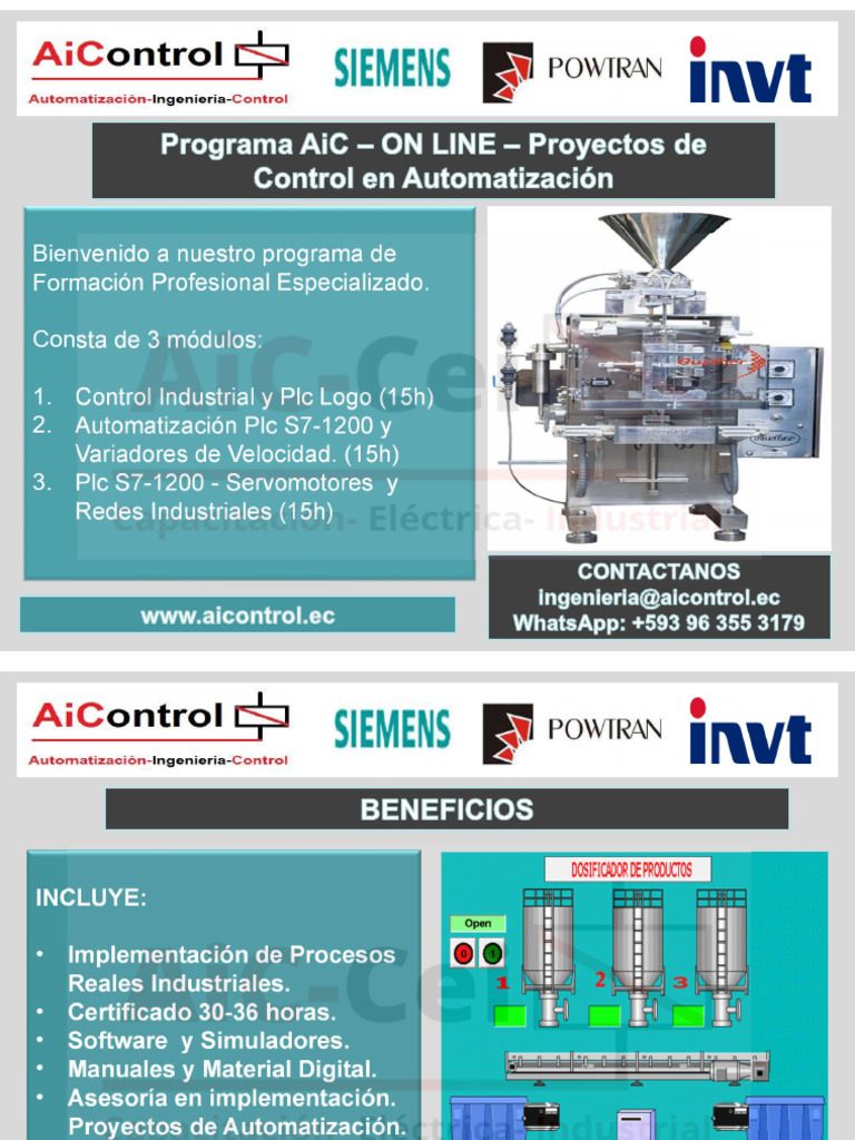 Programa de Especializacion On Line - Proyectos de Control y ...