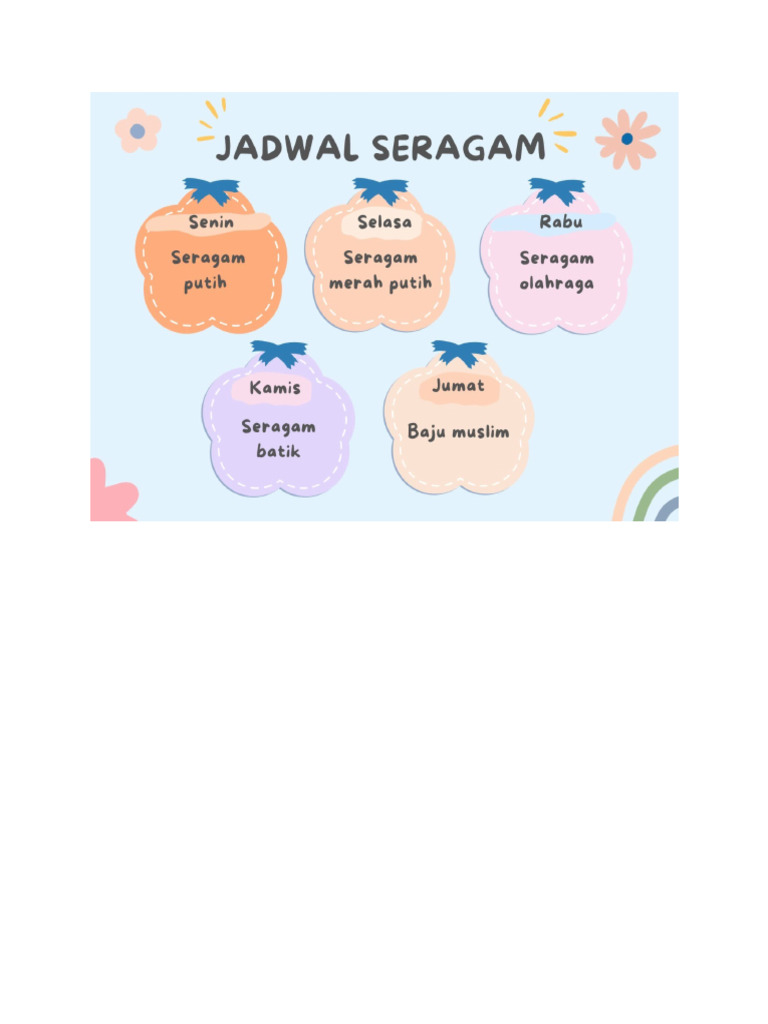 Jadwal Seragam | PDF