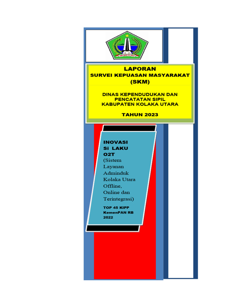 LAPORAN SKM 2023 - DINAS DUKCAPIL KOLAKA UTARA - Sign | PDF