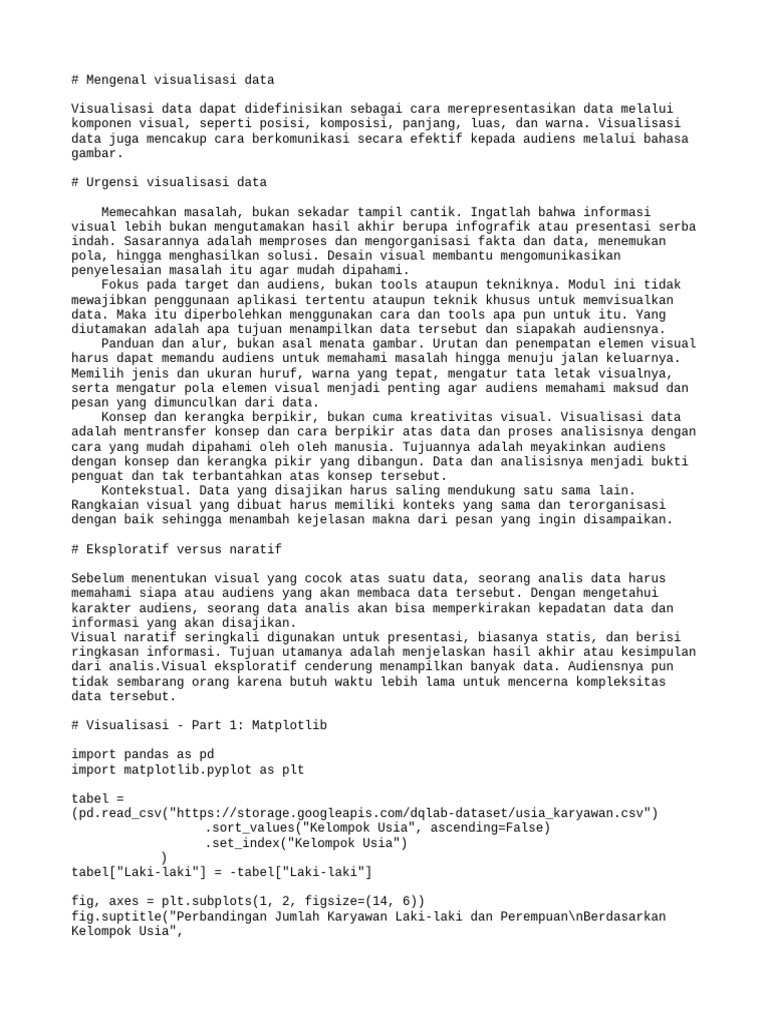 Fundamental Data Visualization With Python | PDF | Karier & Perkembangan