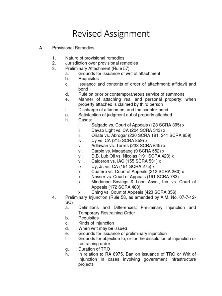 Revised Assignment UBLC 05162023 | PDF | Injunction | Legal Concepts
