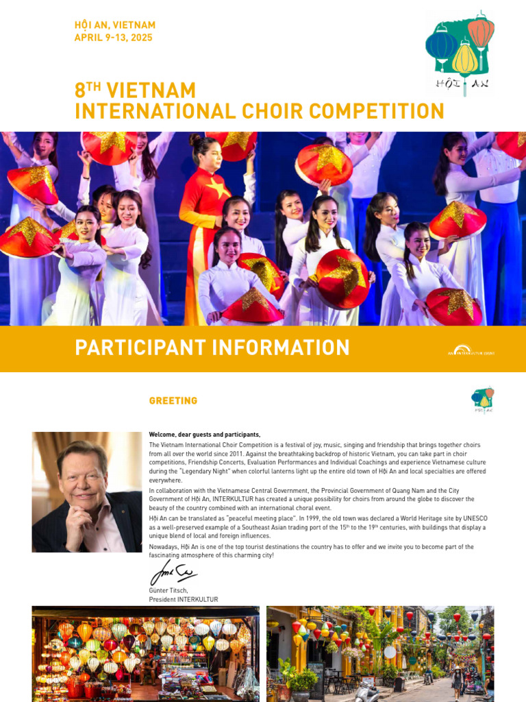 ParticipantInformation HoiAn2025 | PDF | Musical Compositions | Choir