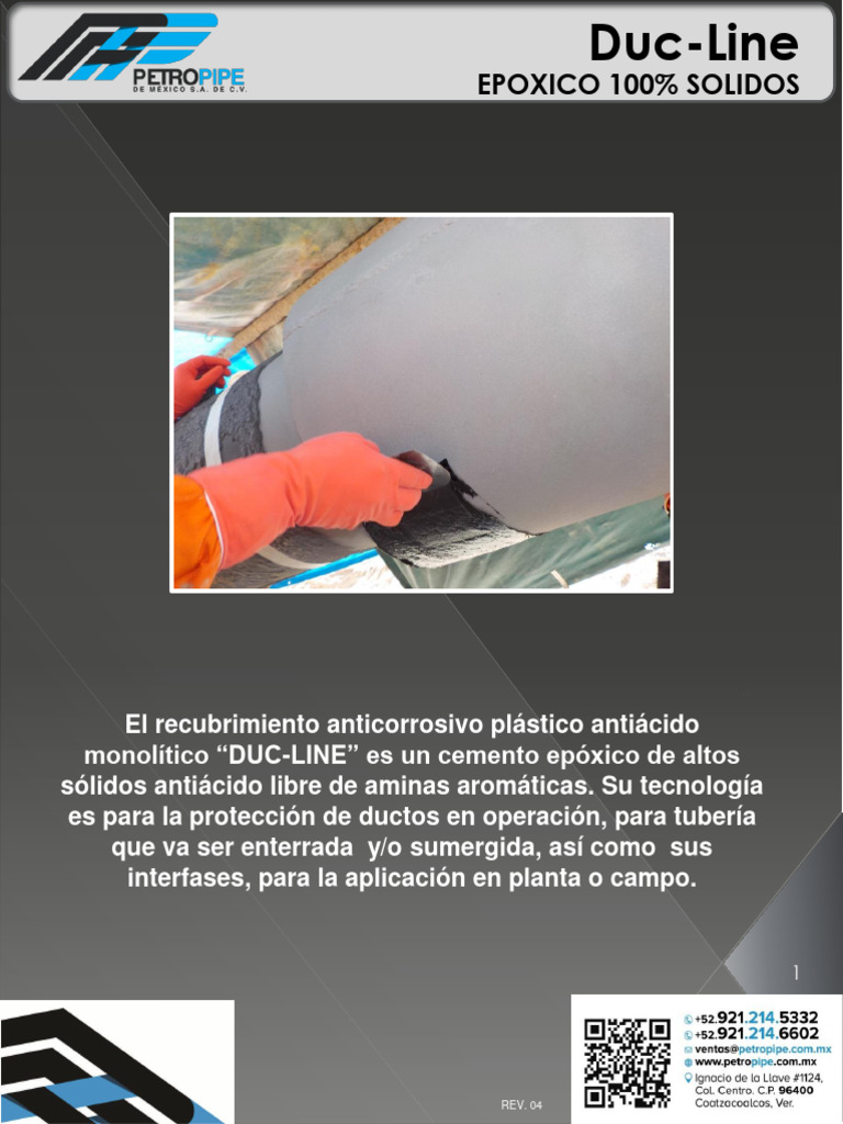 9.6 Ficha Tecnica Duc-Line - v04 | PDF | Sólido | Revestimiento