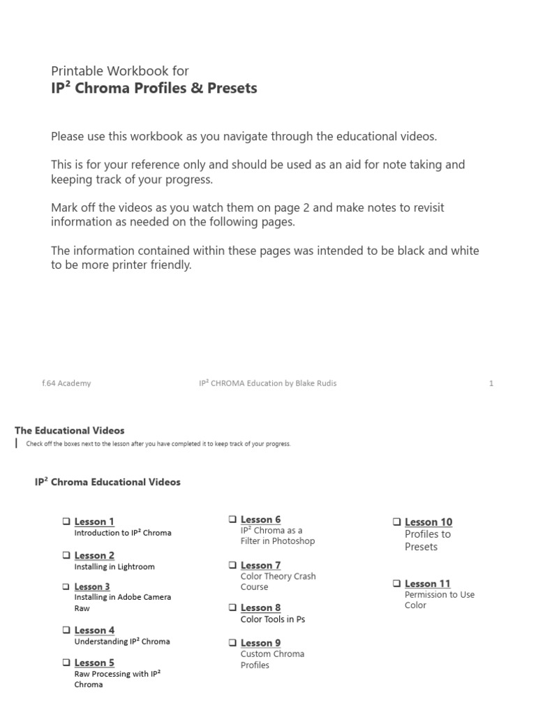 _2 Chroma Printable Work Book | PDF | Adobe Photoshop | Artistic Techniques