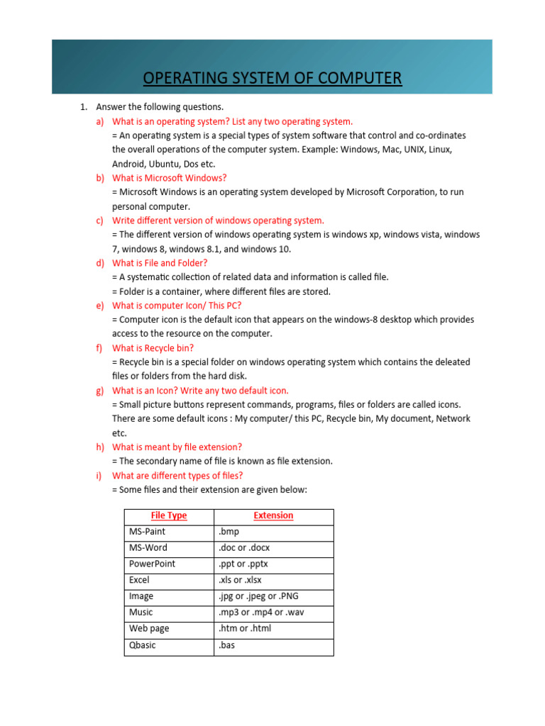 Chapter 4 Operating System | PDF Chapter 4 Operating System | PDF