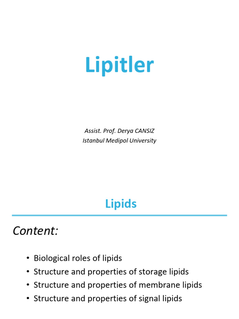 Introduction To Lipids | PDF | Fatty Acid | Lipid