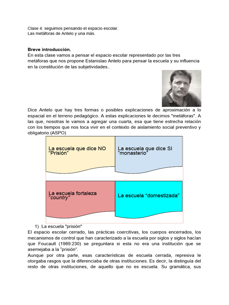 Texto de La Clase 4 1 | PDF | Escuelas | Enseñando