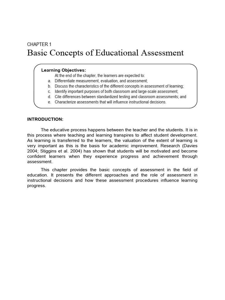 Assess. Chap.1 | PDF | Educational Assessment | Evaluation